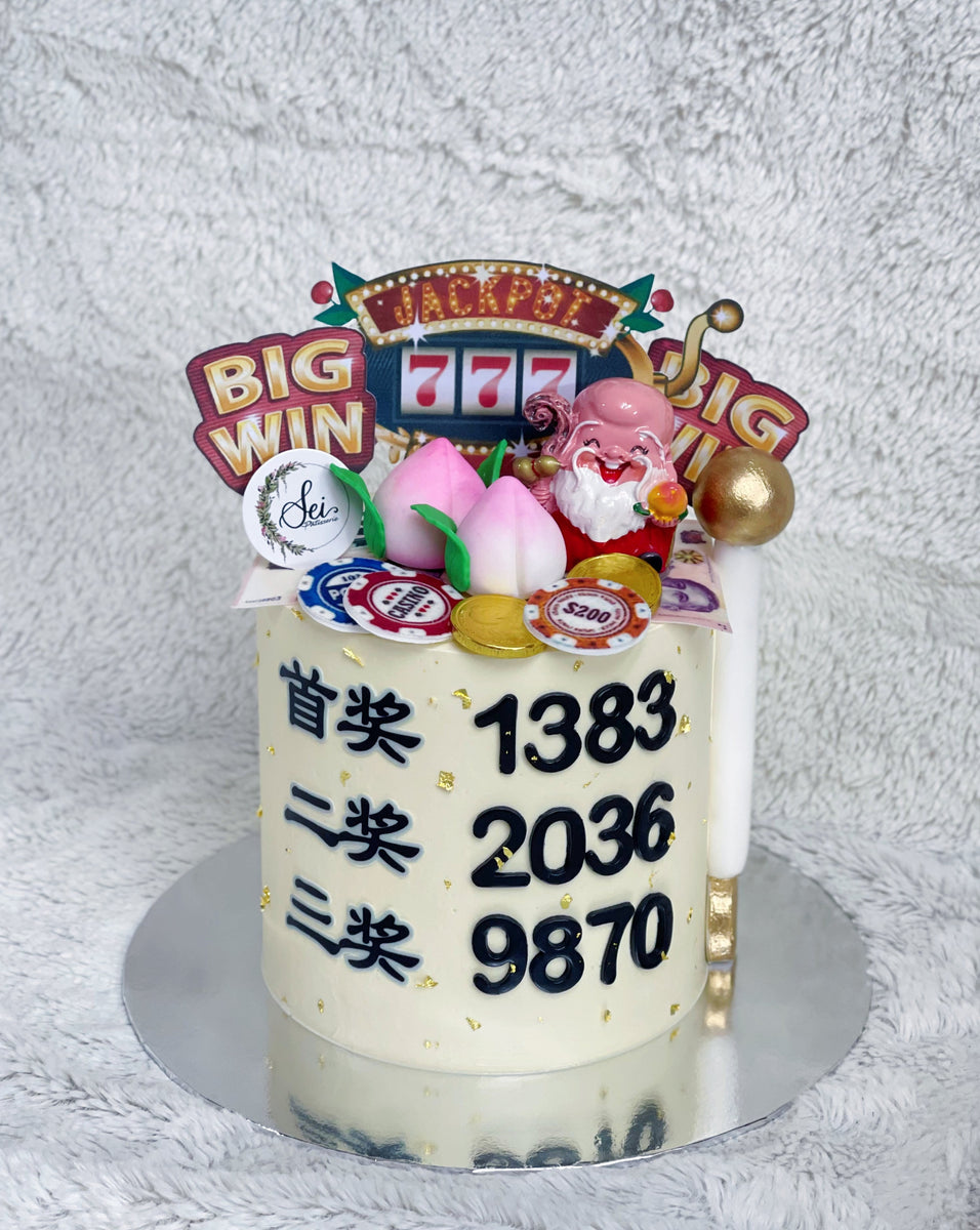 4D Jackpot Money Pulling Tall Cake – Sei Pâtisserie