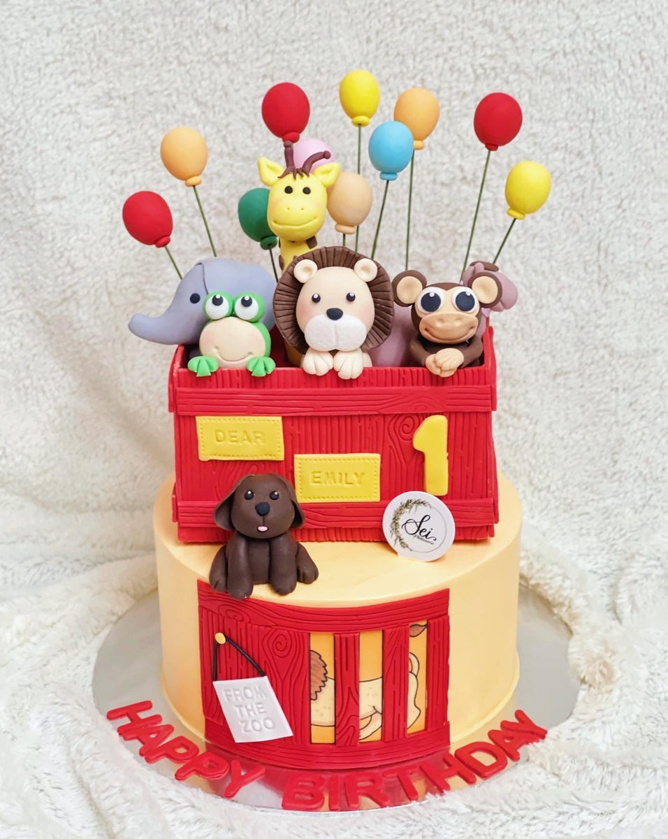 Zoo Birthday Cake Ideas Farmer Joe's Look At This ADORABLE Zoo Cake