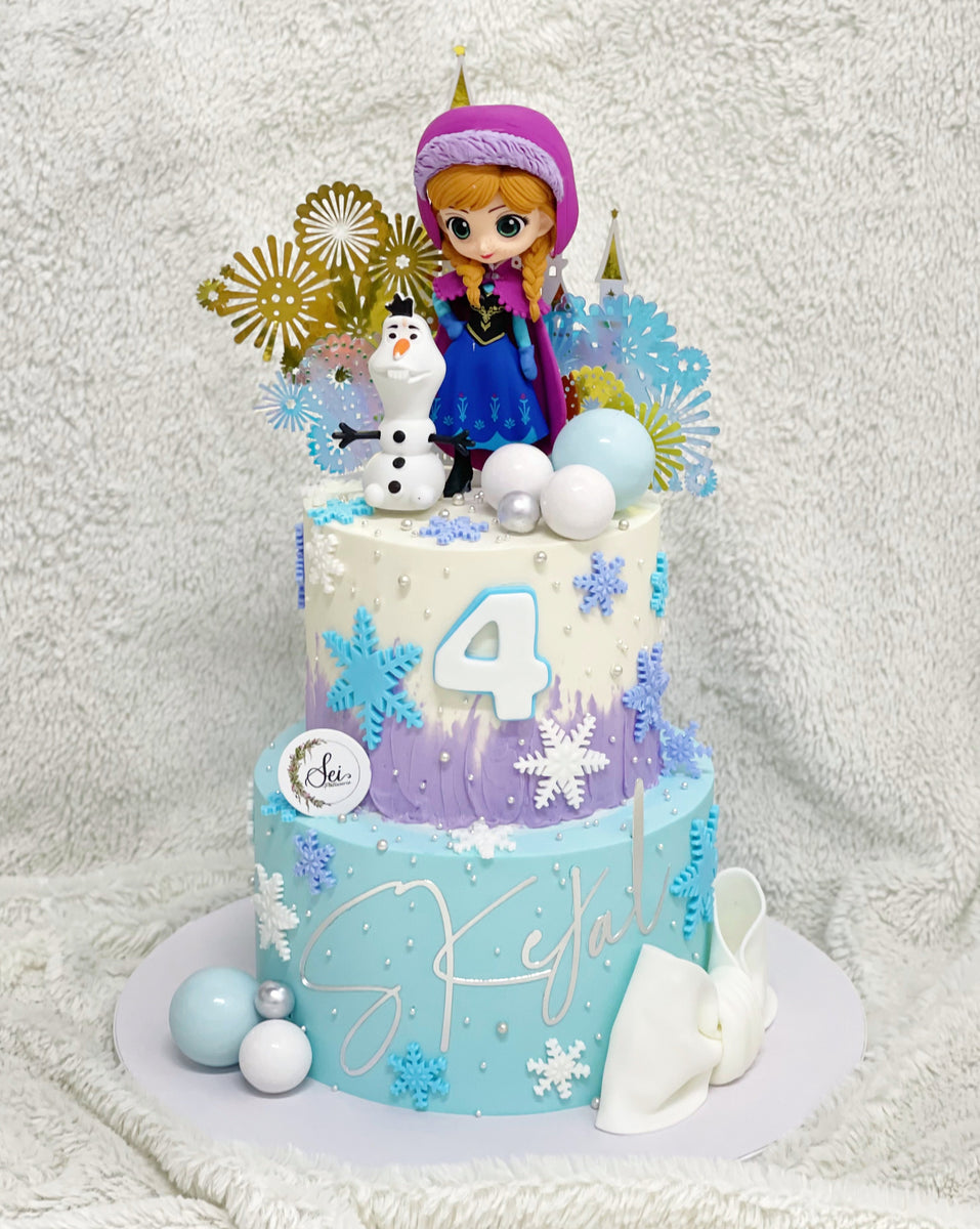 2-Tier Frozen Anna Cake – Sei Pâtisserie