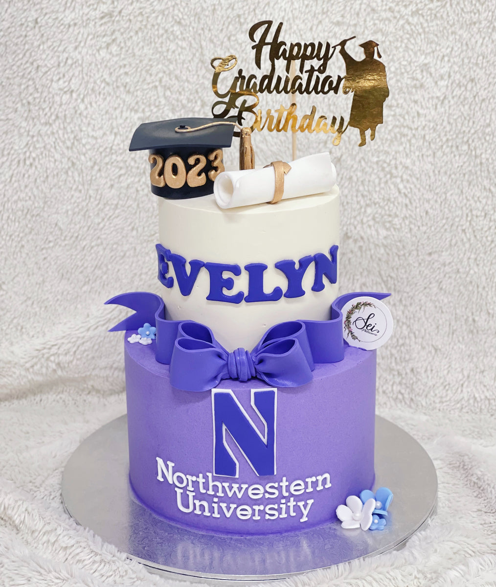 2-Tier Graduation / Birthday Cake – Sei Pâtisserie