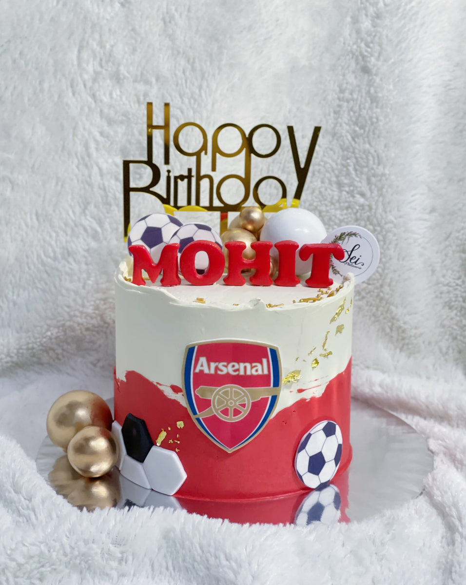 Arsenal Football Soccer Cake – Sei Pâtisserie