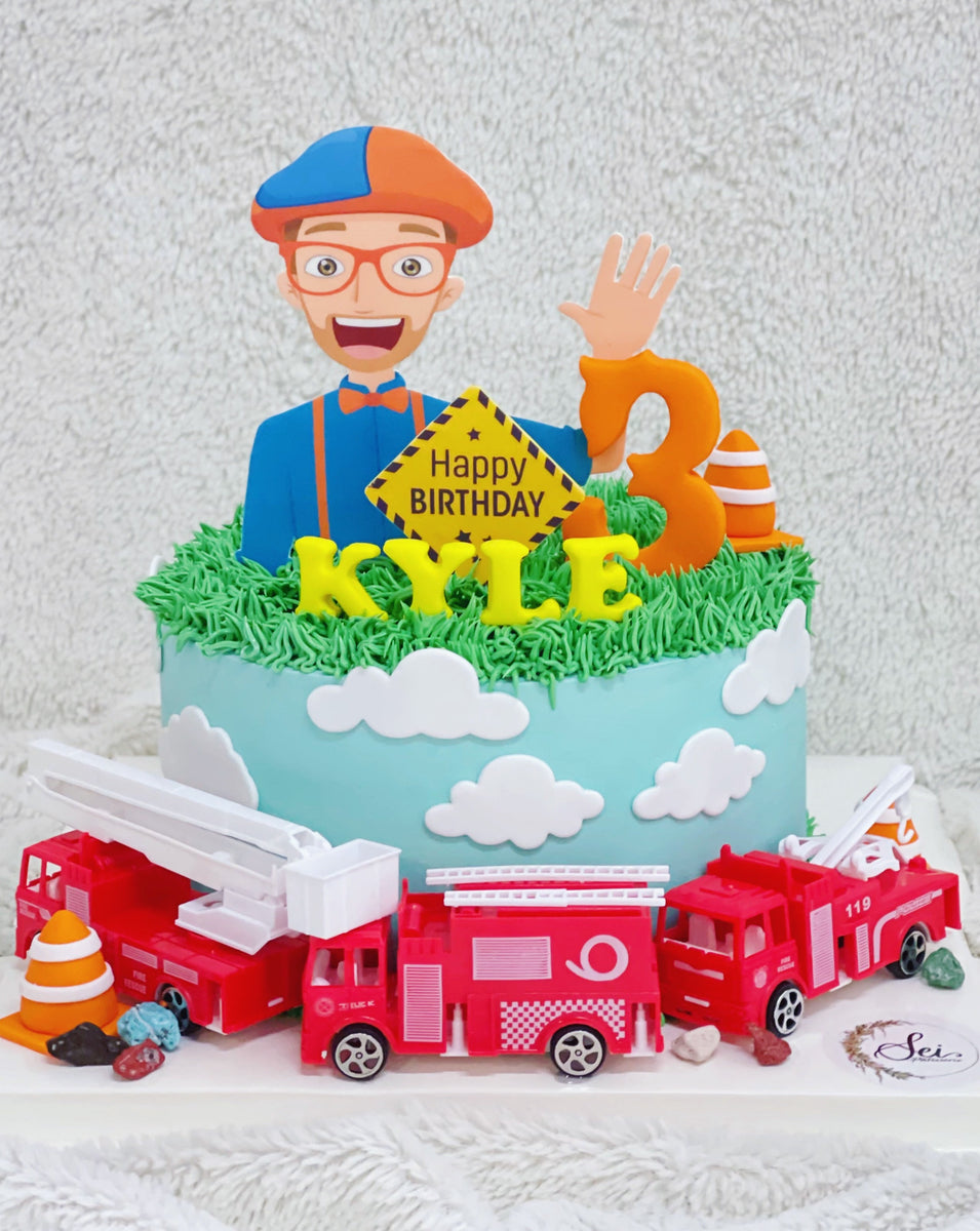 Blippi Fire Engine Cake – Sei Pâtisserie