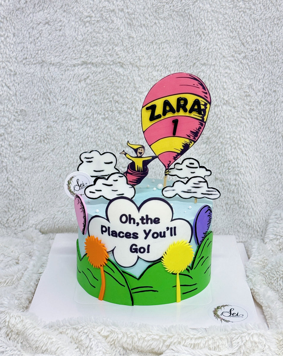 Dr. Seus Oh The Places You'll Go Cake – Sei Pâtisserie