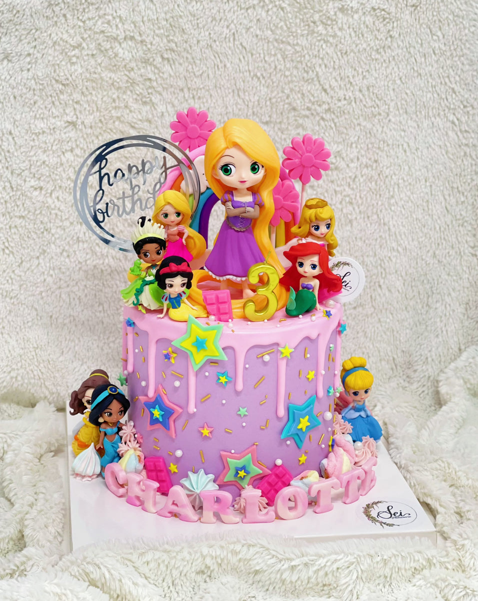 Fairy Tale Princess with Rapunzel Tall Cake – Sei Pâtisserie