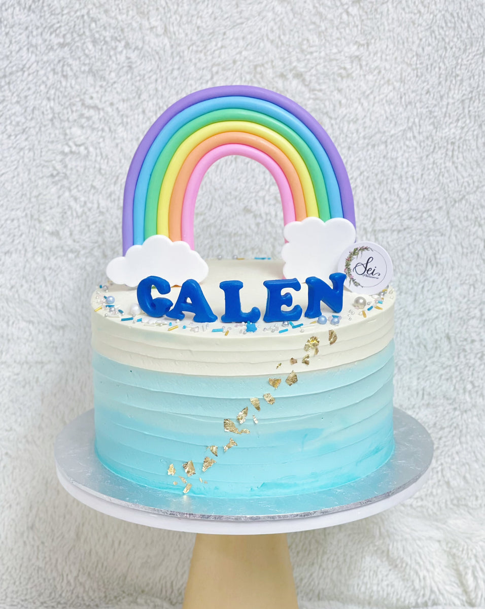 Ombre Blue Rainbow Cake – Sei Pâtisserie