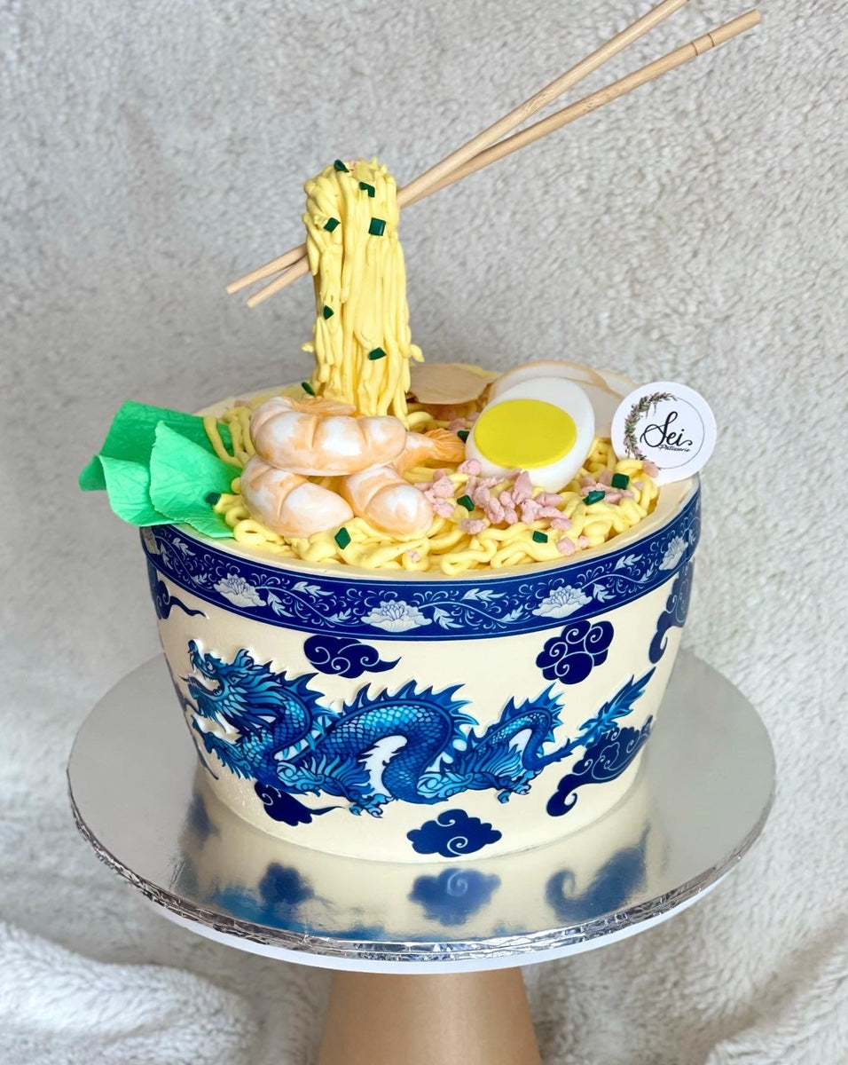 Chinese Oriental Dragon Bowl Prawn Noodle Cake – Sei Pâtisserie