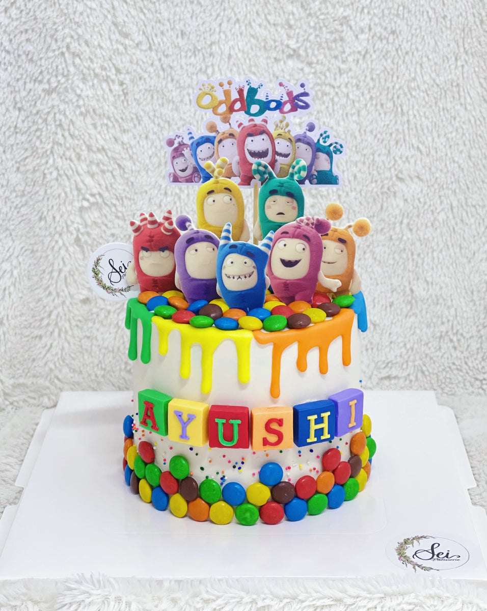 Rainbow Oddbods Cake – Sei Pâtisserie