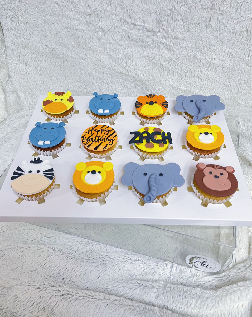 Safari Animal Cupcakes – Sei Pâtisserie