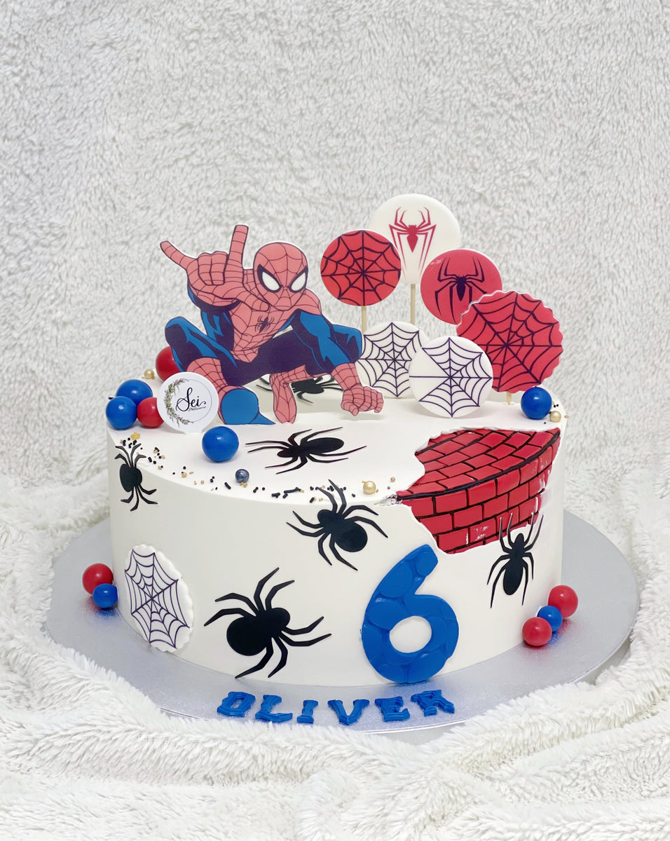 Spiderman Bricks Cake – Sei Pâtisserie