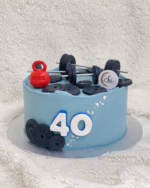 Weight Lifting Kettle Bell and Barbell Gym Cake – Sei Pâtisserie